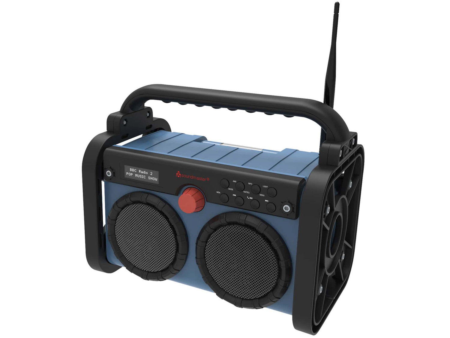 Soundmaster Dab+/Ukw Akku Radio Empfänger Dab85 Bl Radio Blau/Schwarz