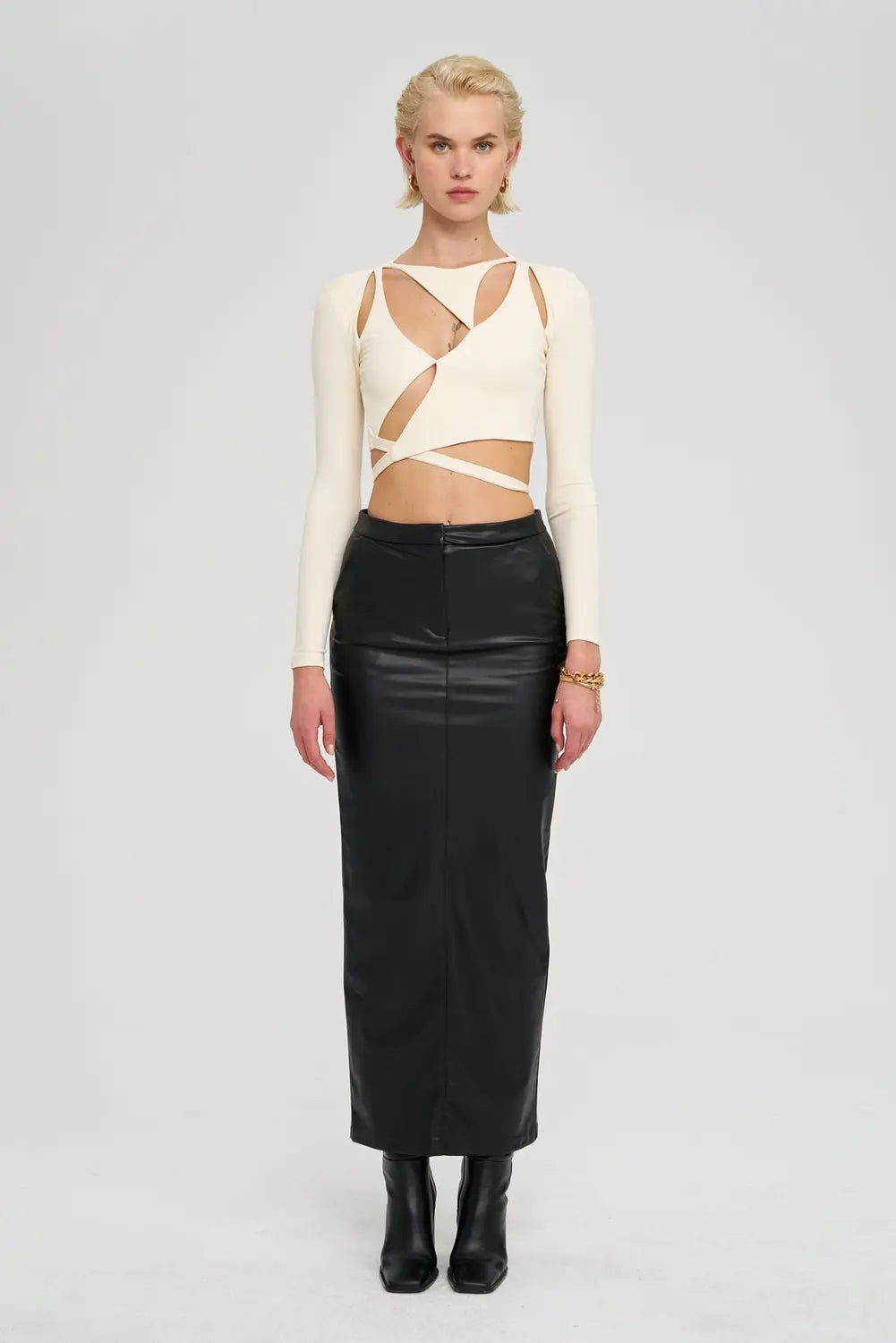 B-Ware Iamnotbasic Alexis Top Damenoberteil Shirt Elfenbein Größe Xs