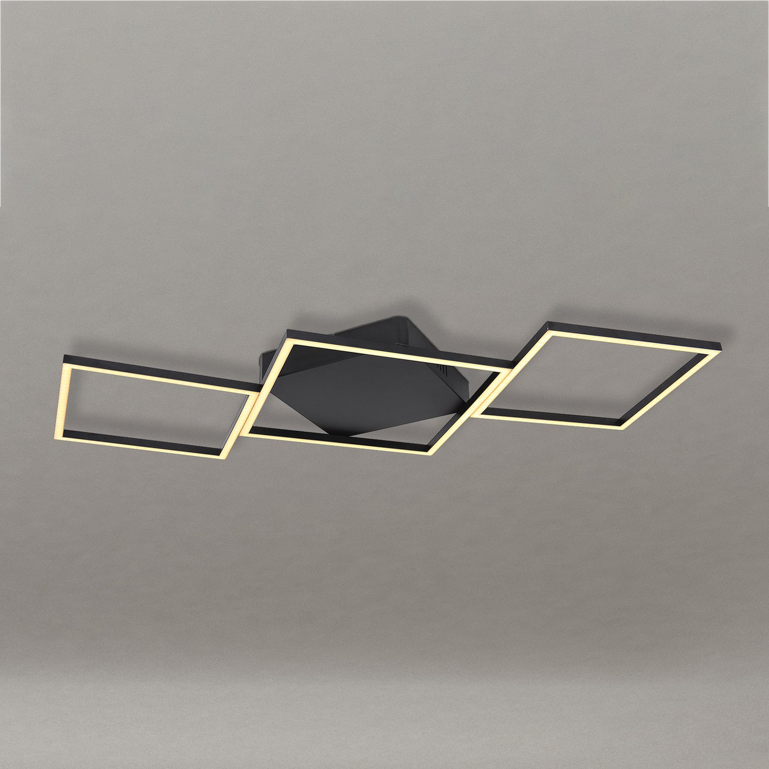 Globo LED-Deckenleuchte Kurio, dreiflammig schwarz Deckenlampe Lampe L