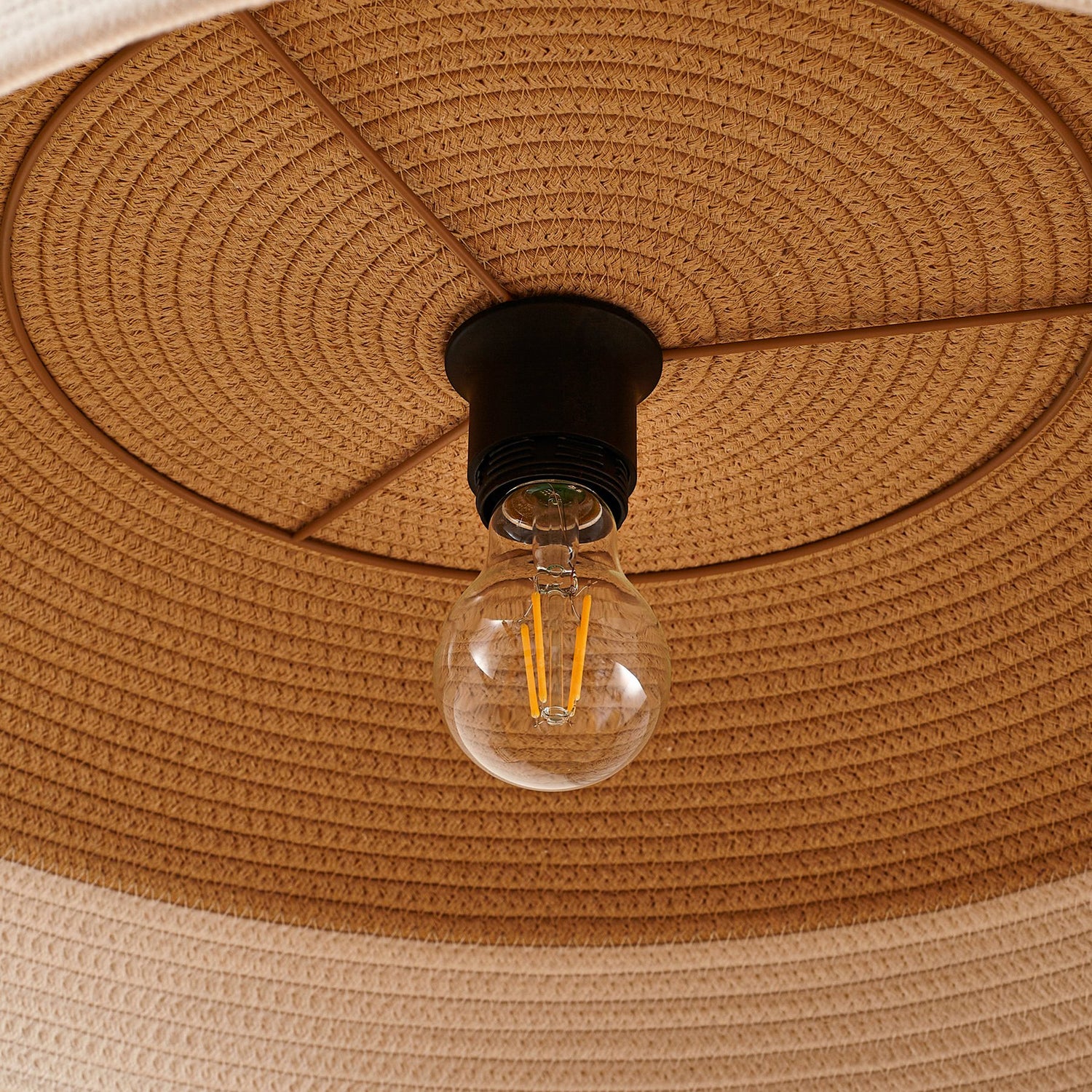 Lindby Caliva Hängeleuchte, Ø60cm, Hanfseil – 80,60 € | second circle