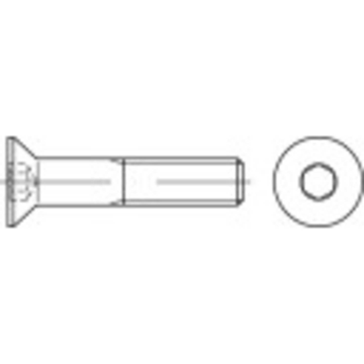 B-Ware Toolcraft Senkschrauben Schrauben Iso 10642 Edelstahl A4 40mm M